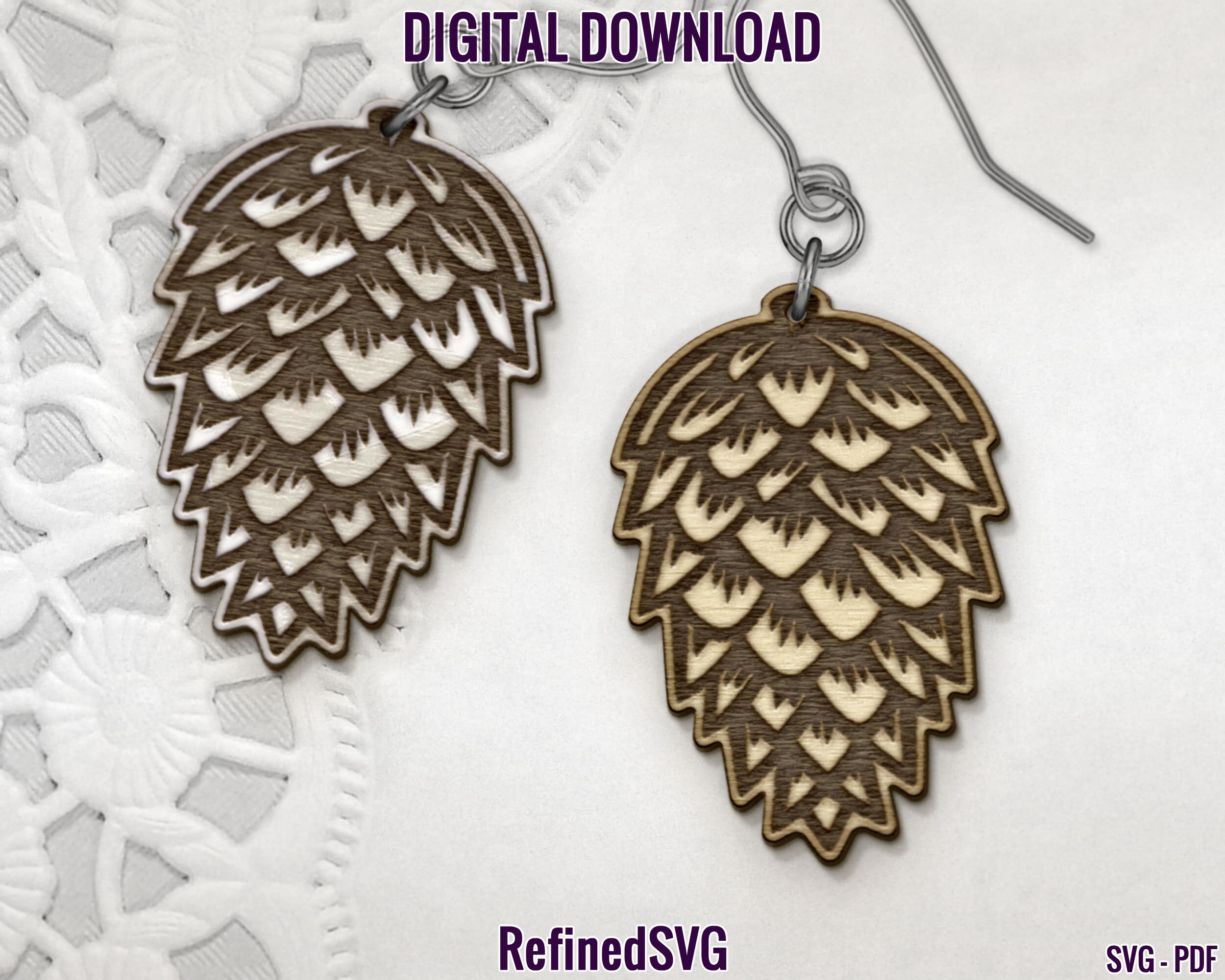 Winter and Christmas Earring SVG Bundle, 16 Christmas Earring Files ...