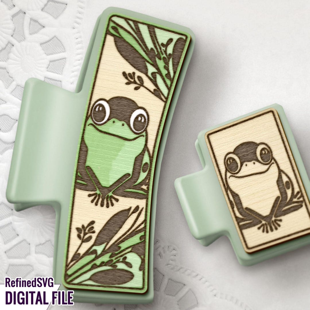 Frog Hair Clip SVG: Laser Cut Amphibian Design (digital Download) - Etsy
