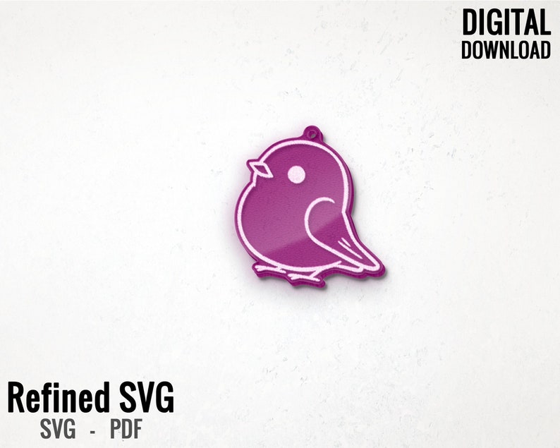 Bird Earring SVG Laser Cut File: Wood & Acrylic (digital Download) - Etsy