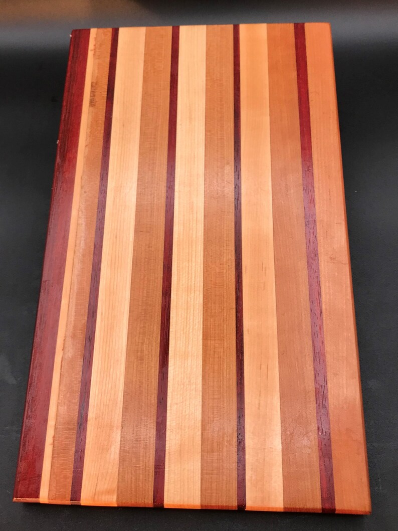 Cutting Board Edge Grain Exotic Handmade Juice Groove - Etsy