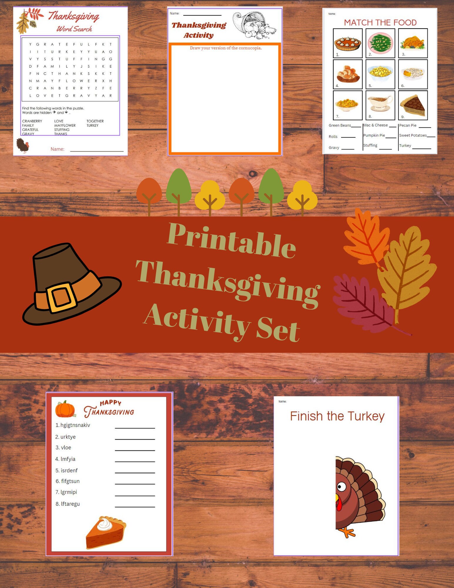 Thanksgiving Printable Activities-digital Download - Etsy