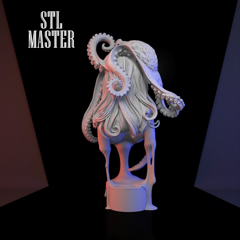 Octopus Girl 3d Print Stl File For 3d Printing Instant Etsy