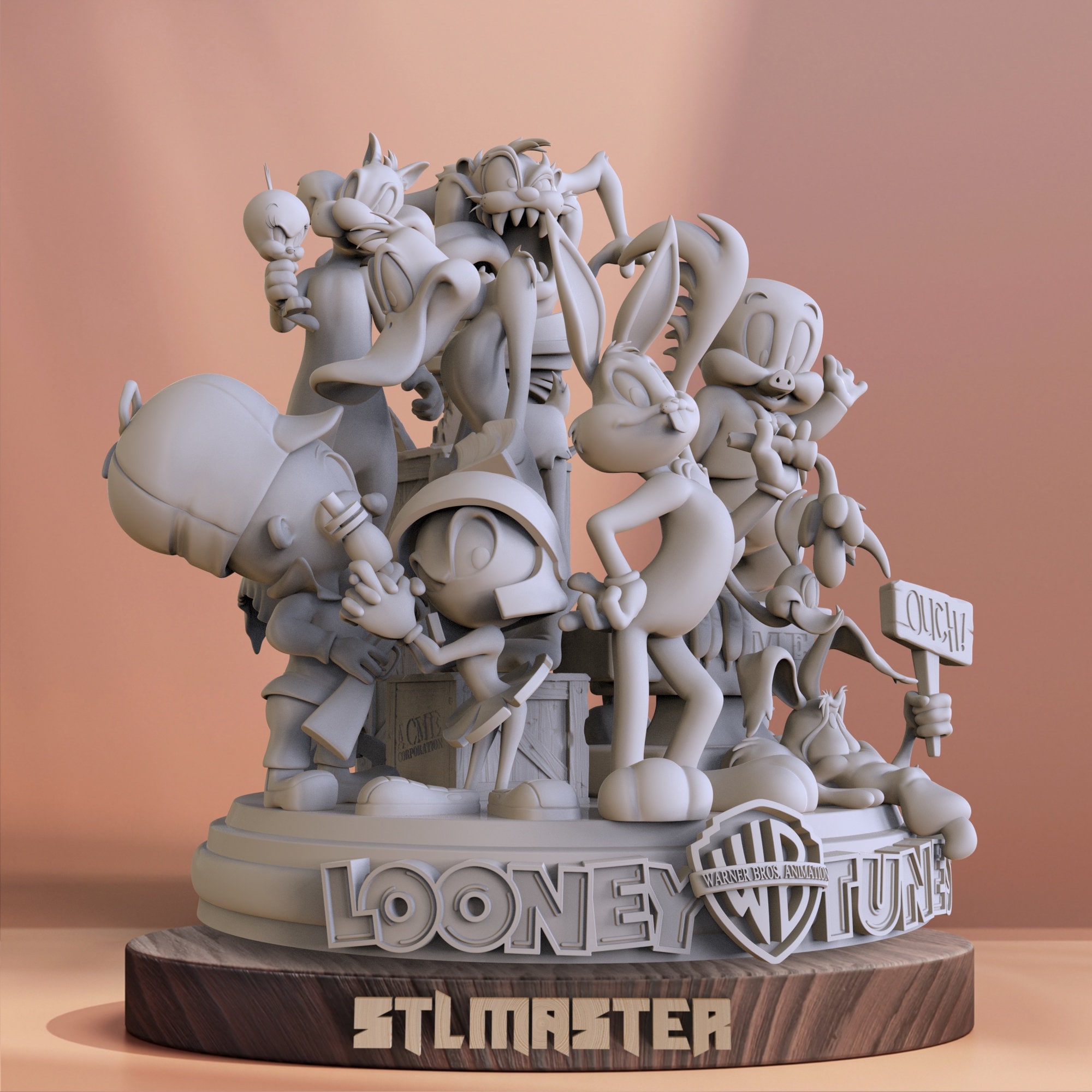 Looney Tunes Diorama 3D Print STL File for 3D Printing - Etsy UK