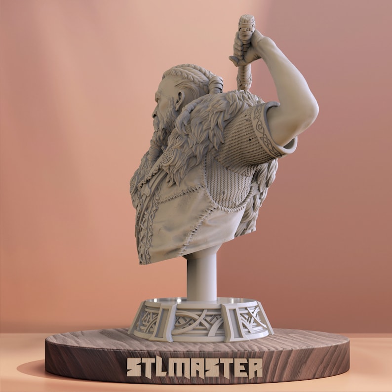 The Viking Bust 3D Print STL File for 3D Printing, Instant Download ...
