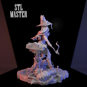 Woman Witch 3D Print STL File for 3D Printing, Instant Download Drive ...