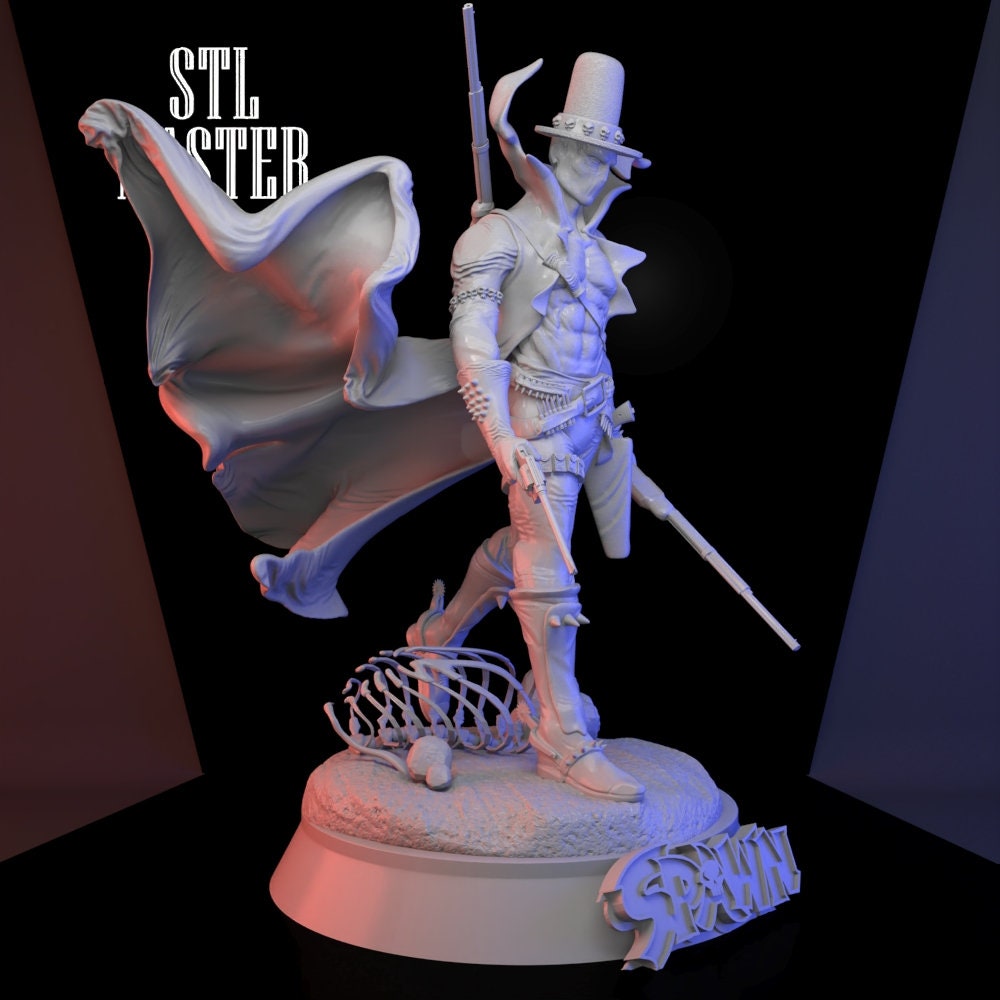 Spawn Western 3D Print STL File for 3D Printing, Instant Download Drive ...