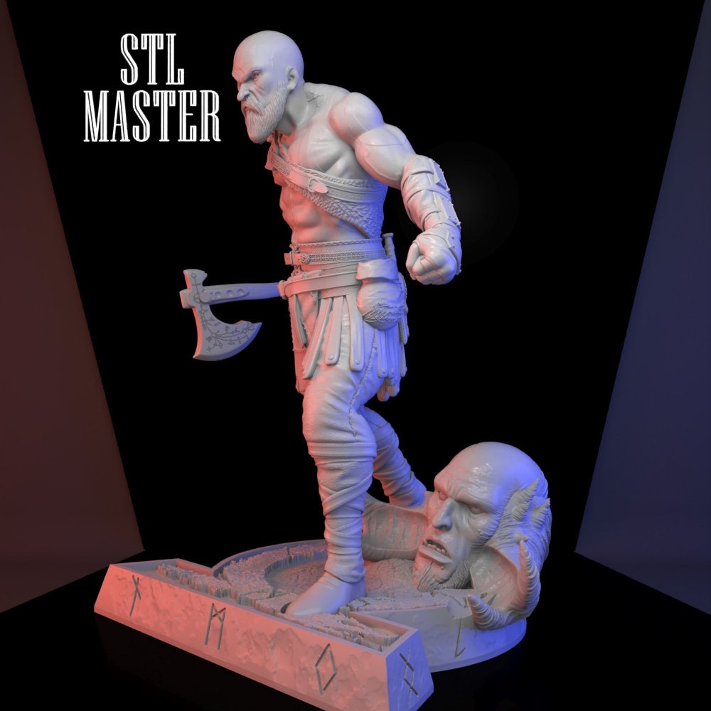 Kratos God of War 3D Print STL File for 3D Printing Instant - Etsy