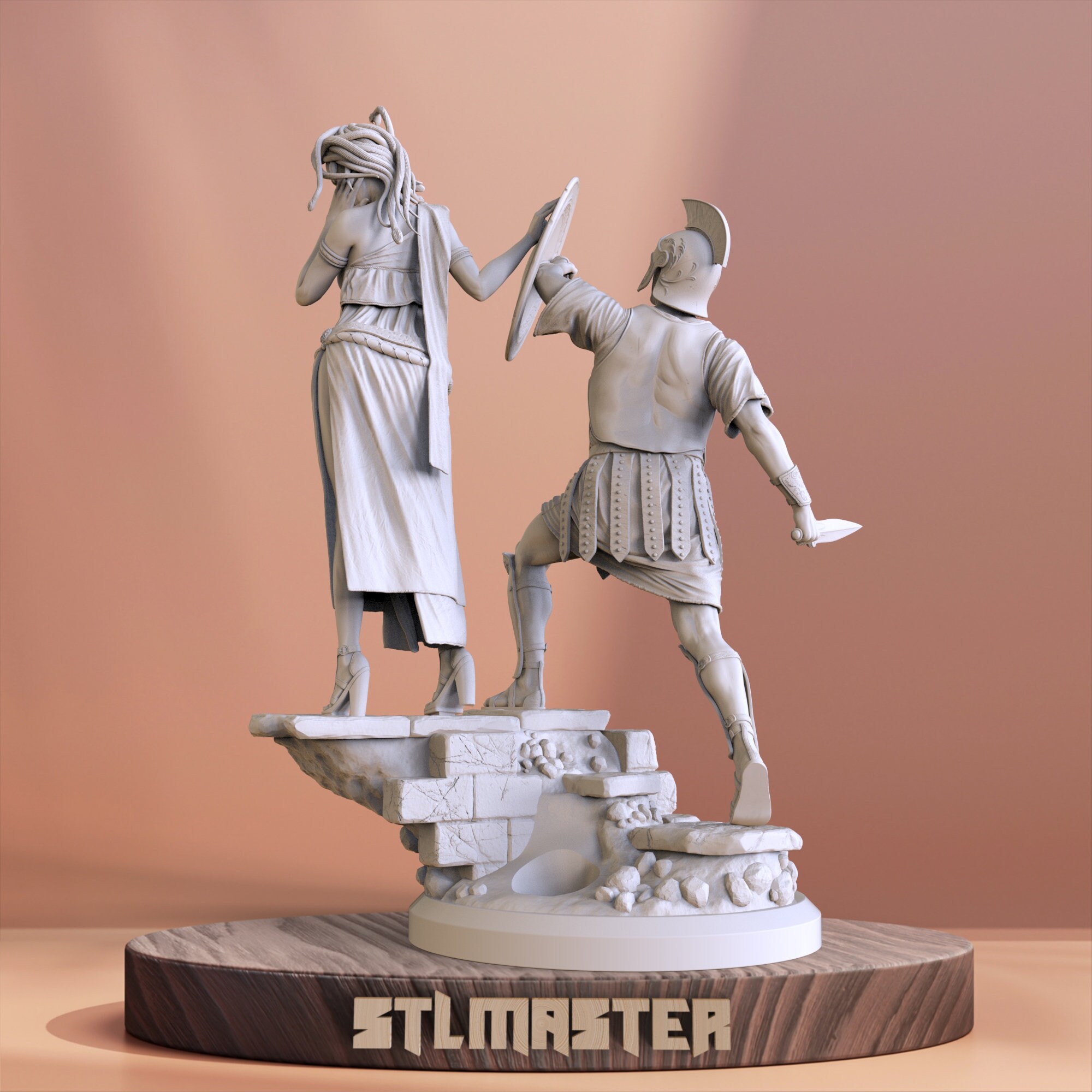 Medusa Frozen Soldier Figure 3D Print STL File for 3D - Etsy