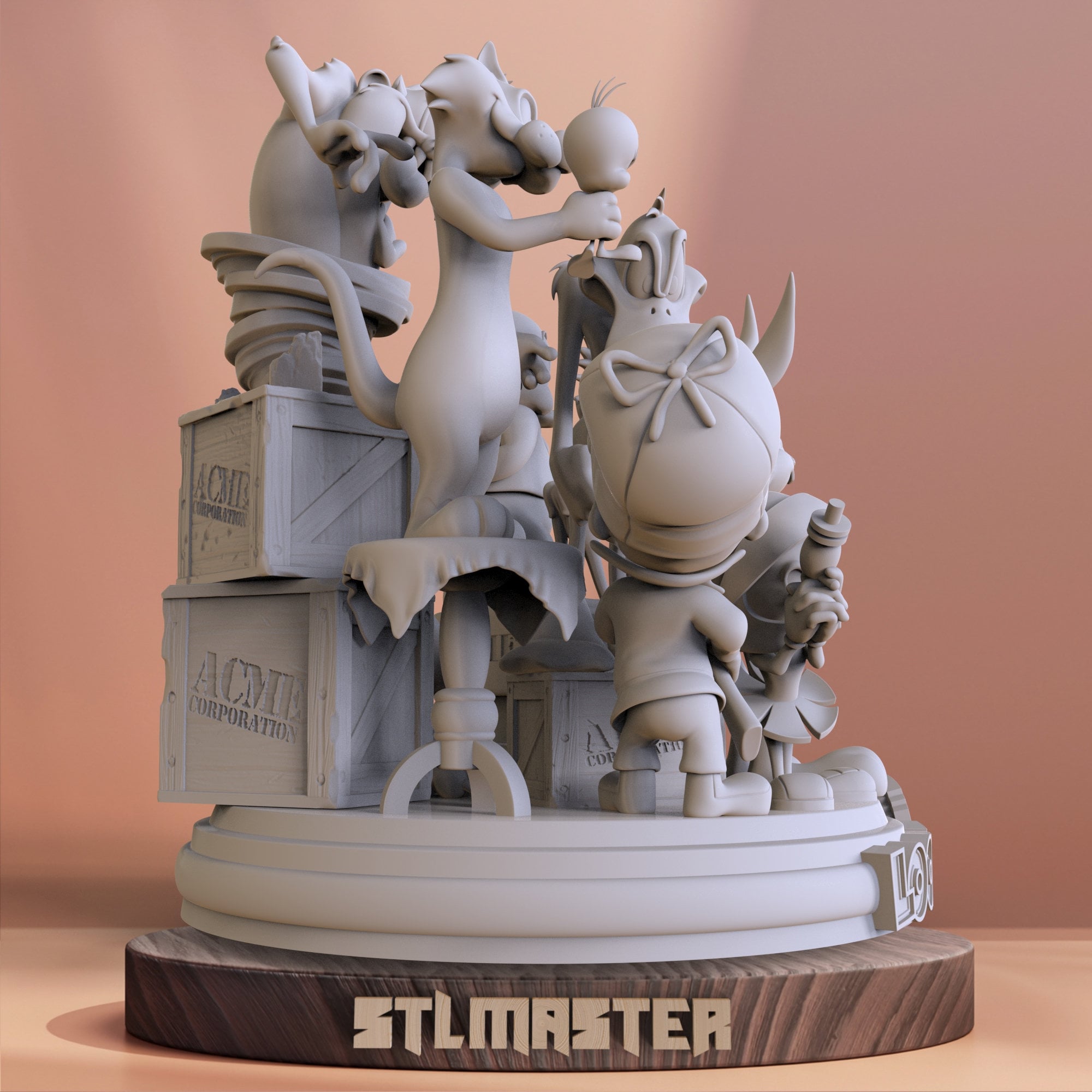 Looney Tunes Diorama 3D Print STL File for 3D Printing - Etsy