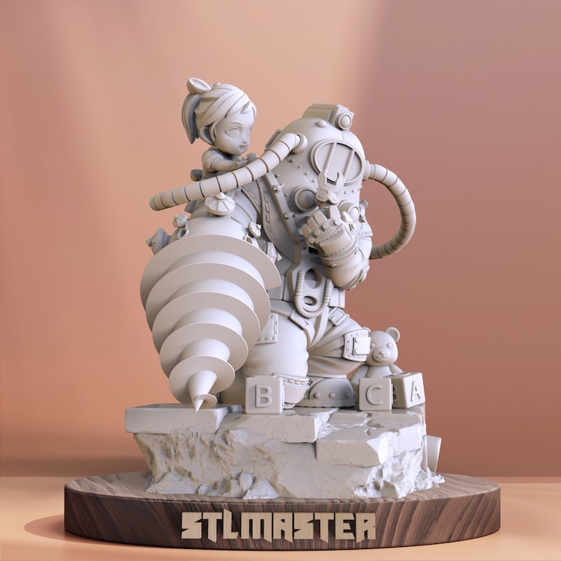 Big Daddy Little Sister 3D Print STL File for 3D Printing, Instant ...