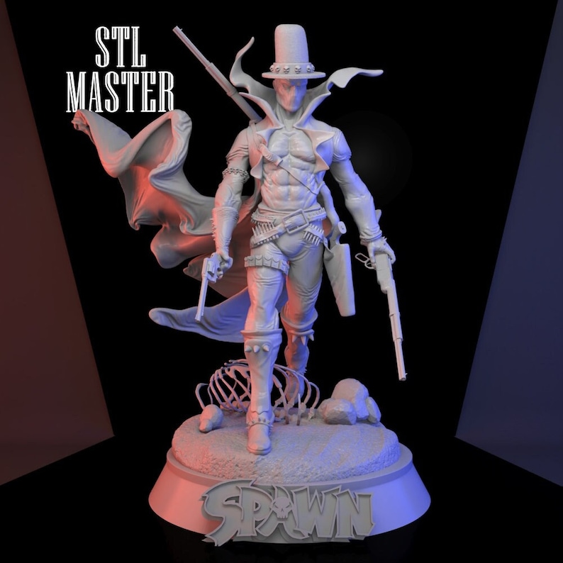 Spawn Western 3D Print STL File for 3D Printing, Instant Download Drive ...