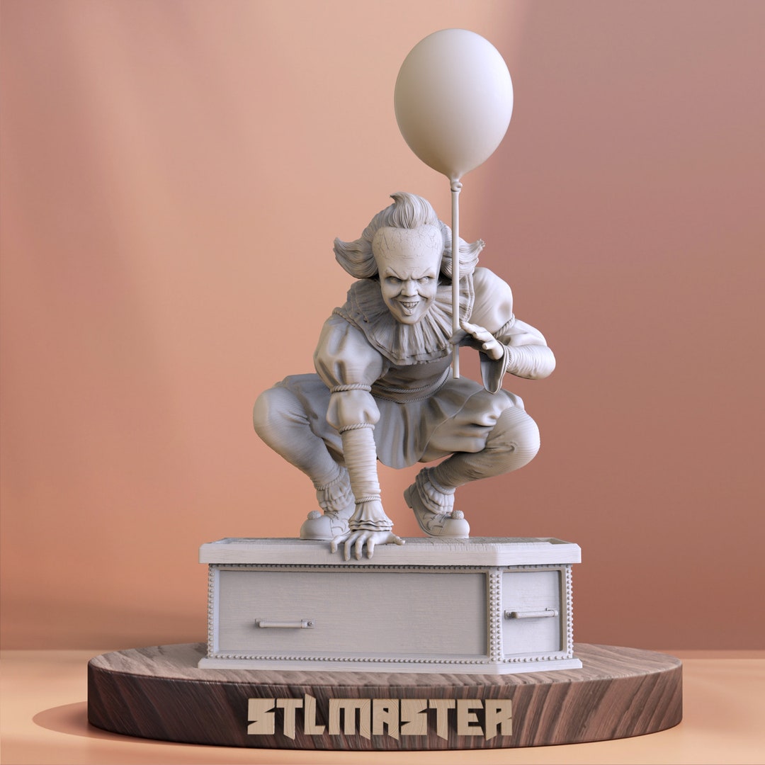 Pennywise 3D Print STL File for 3D Printing, Instant Download Drive ...