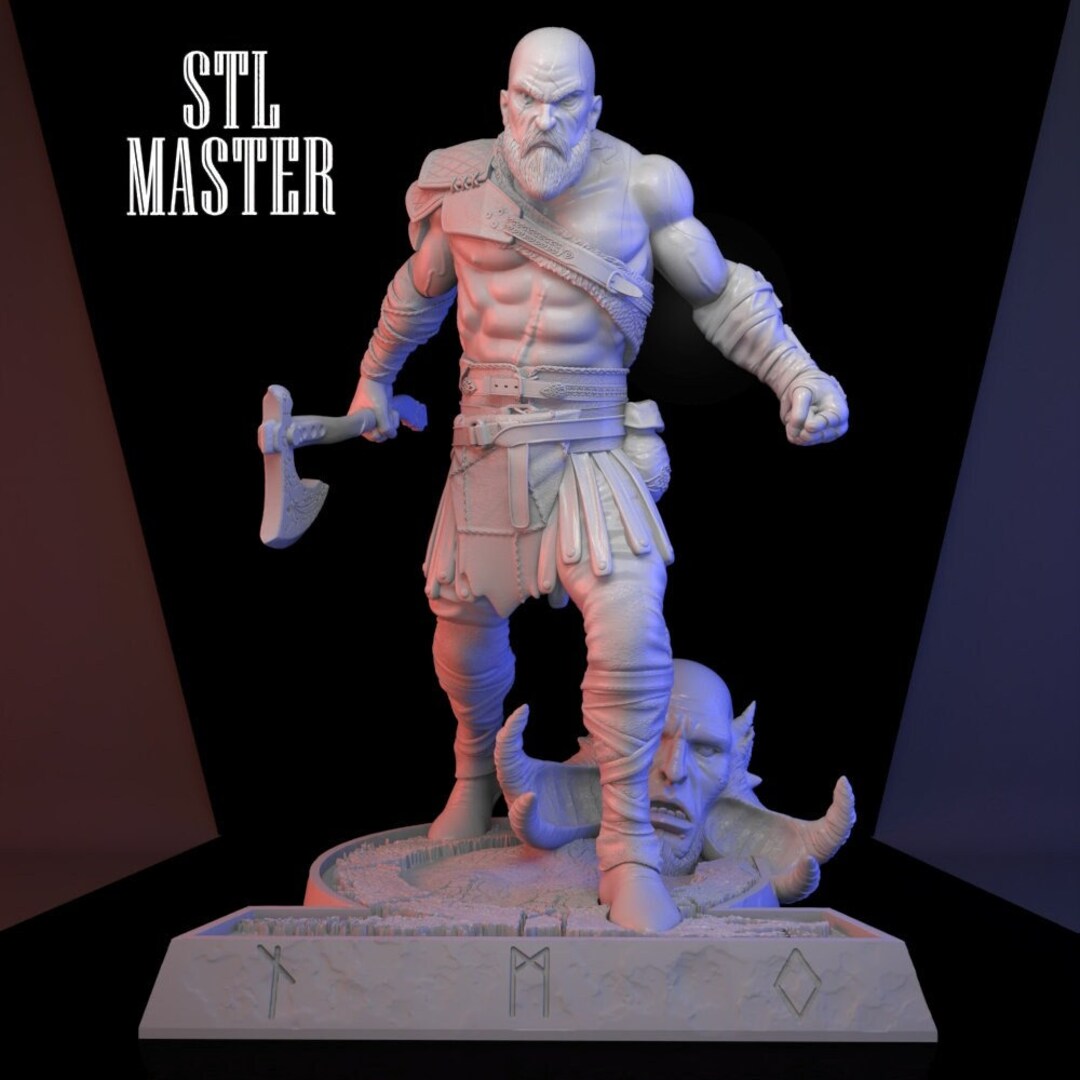 Kratos God of War 3D Print STL File for 3D Printing Instant - Etsy
