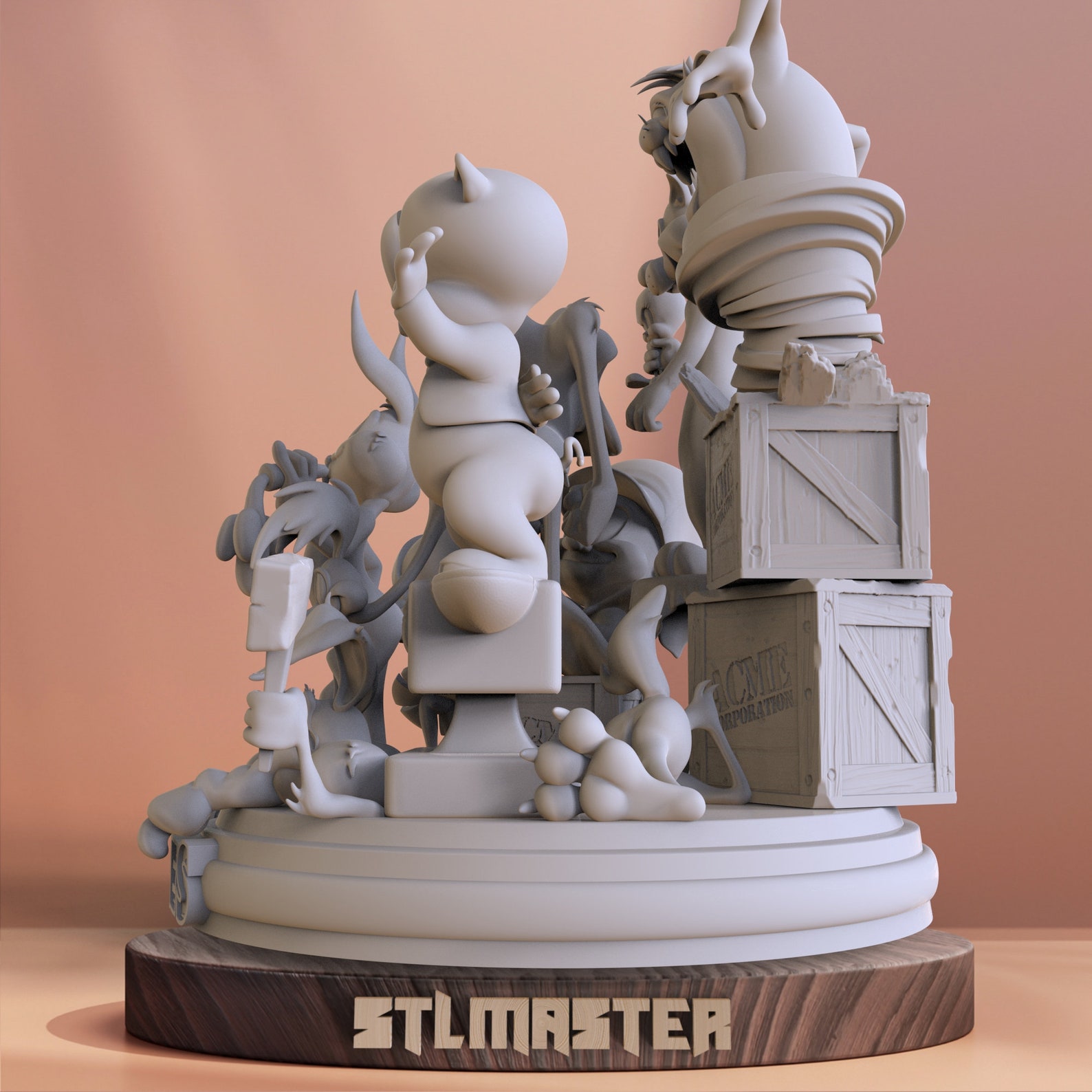 Looney Tunes Diorama 3D Print STL File for 3D Printing, Instant ...