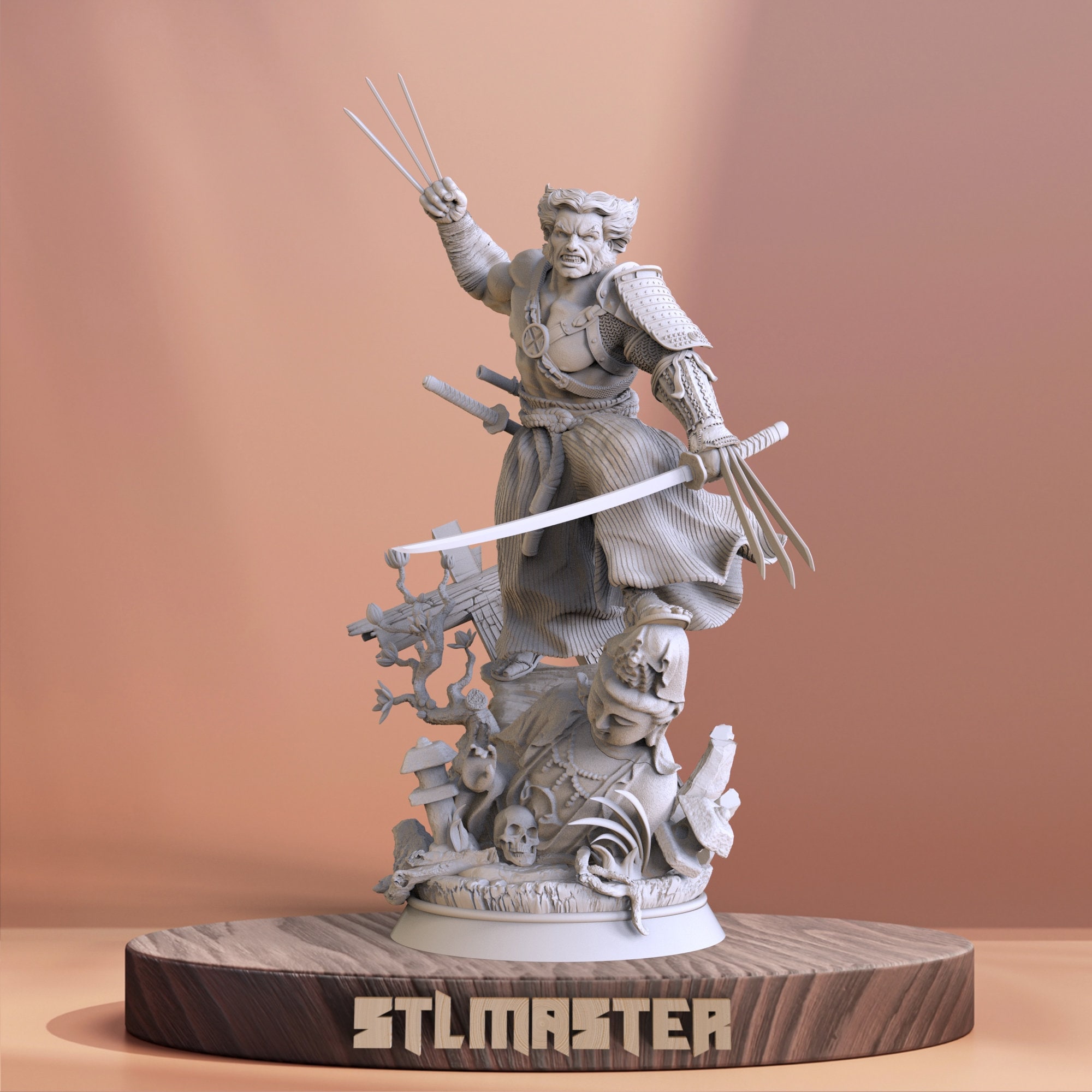 Wolverine Samurai 3D Print STL File for 3D Printing, Instant Download ...