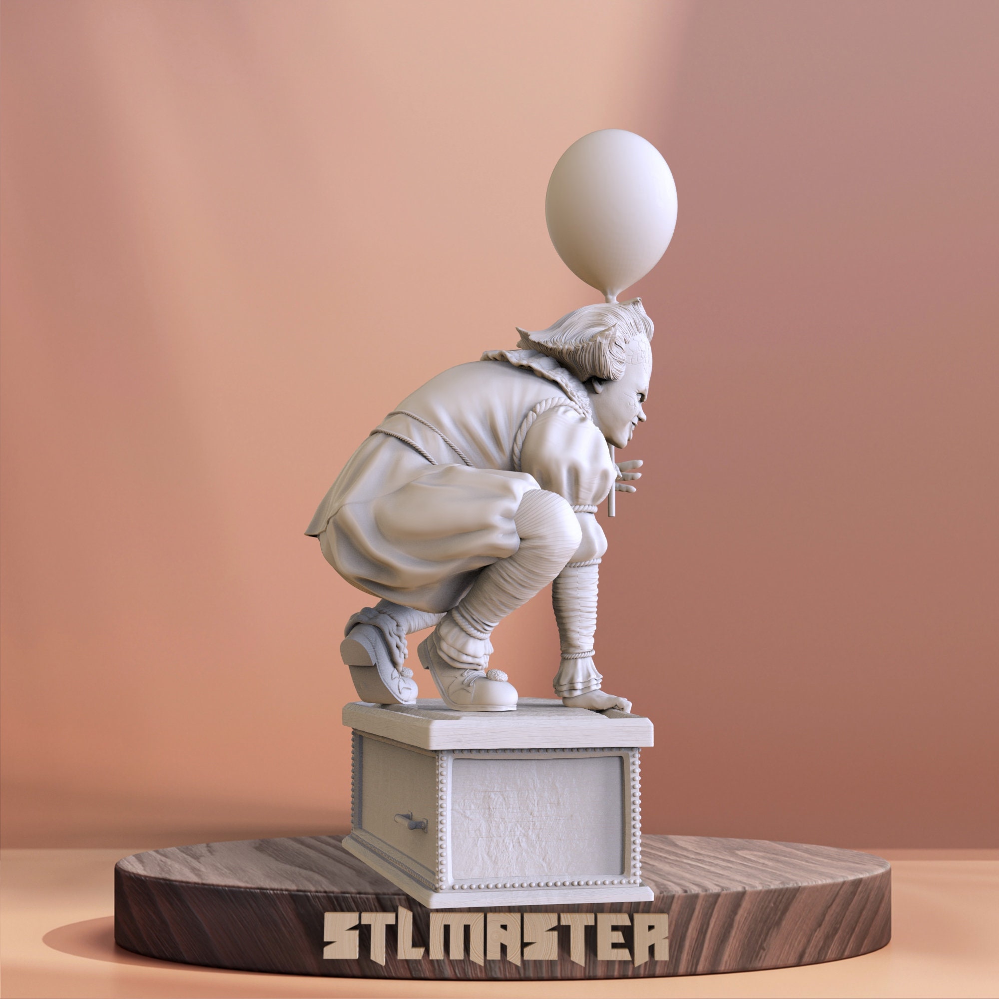 Pennywise 3D Print STL File for 3D Printing, Instant Download Drive ...