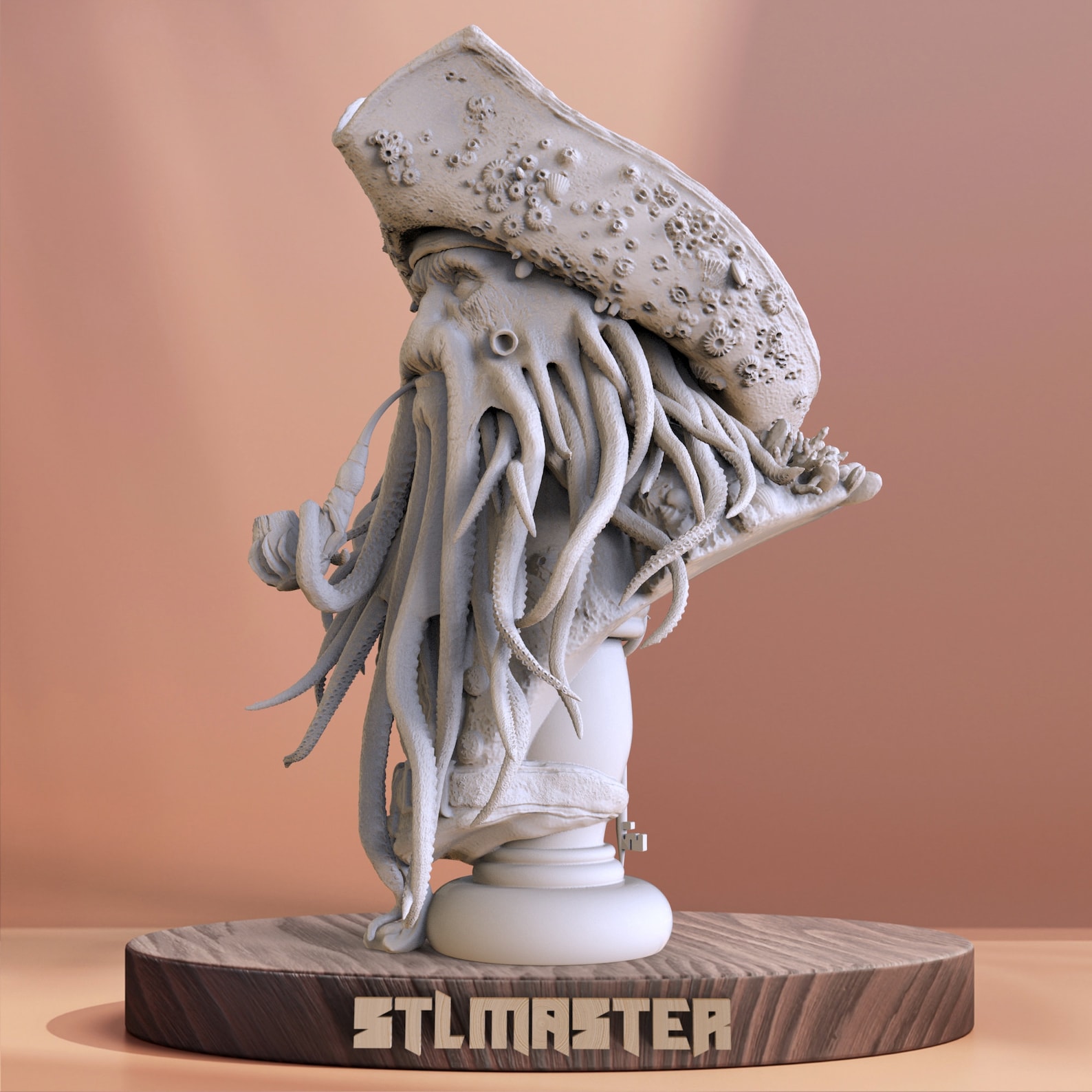 Davy Jones Bust 3D Print STL File for 3D Printing, Instant Download ...