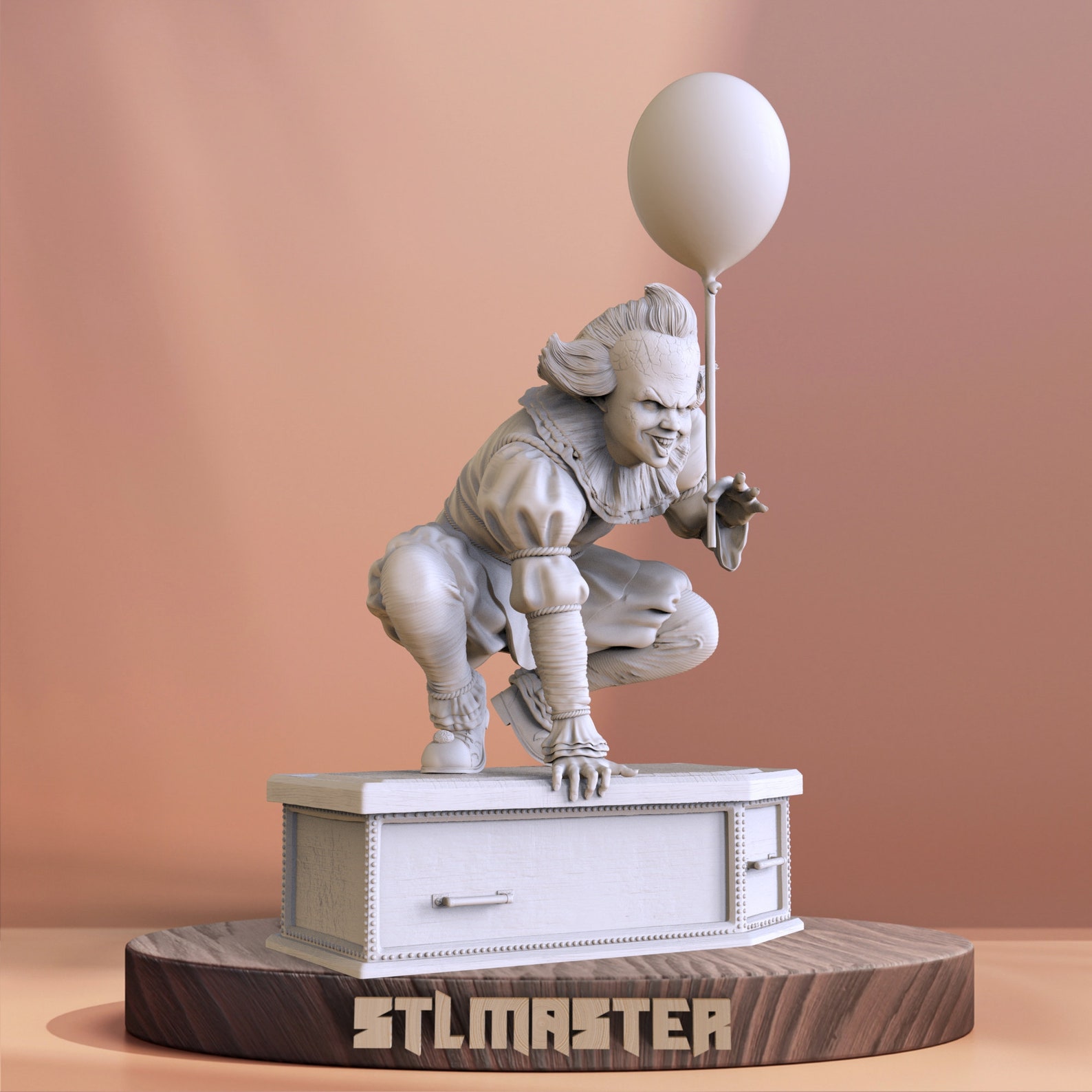 Pennywise 3D Print STL File for 3D Printing, Instant Download Drive ...