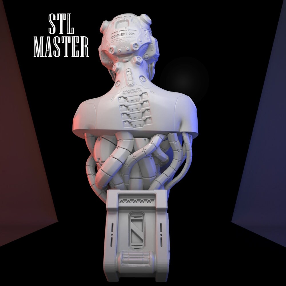 Female Cyborg 3D Print STL File for 3D Printing, Instant Download Drive ...