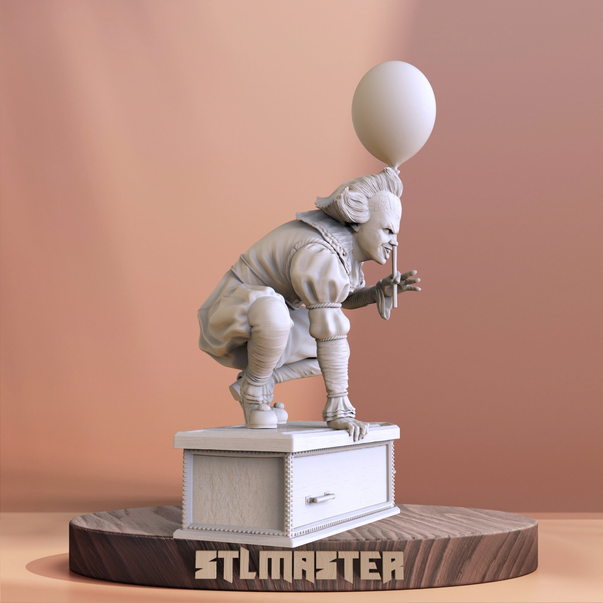 Pennywise 3D Print STL File for 3D Printing, Instant Download Drive ...