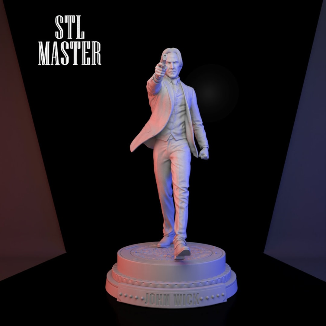 John Wick 3D Print STL File for 3D Printing, Instant Download Drive ...