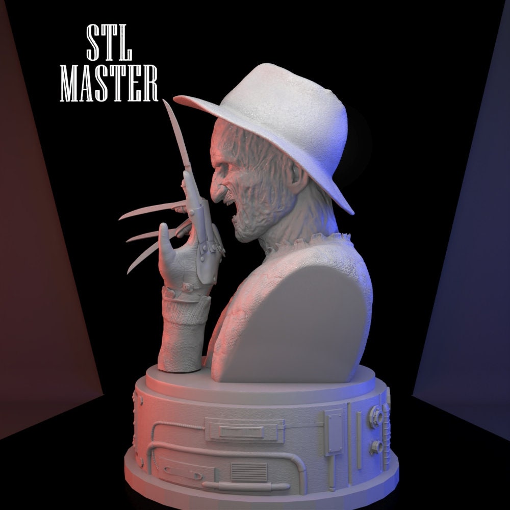 Freddy Krueger Bust 3D Print STL File for 3D Printing, Instant Download ...