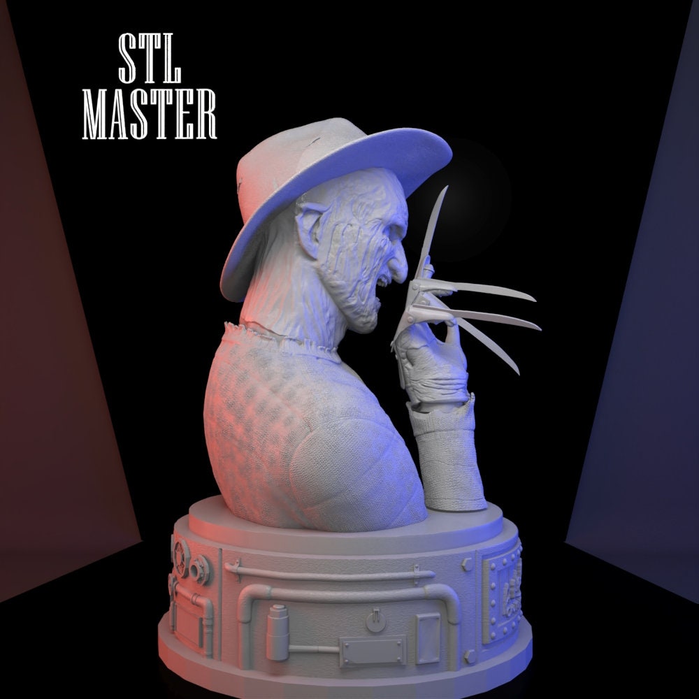 Freddy Krueger Bust 3D Print STL File for 3D Printing, Instant Download ...