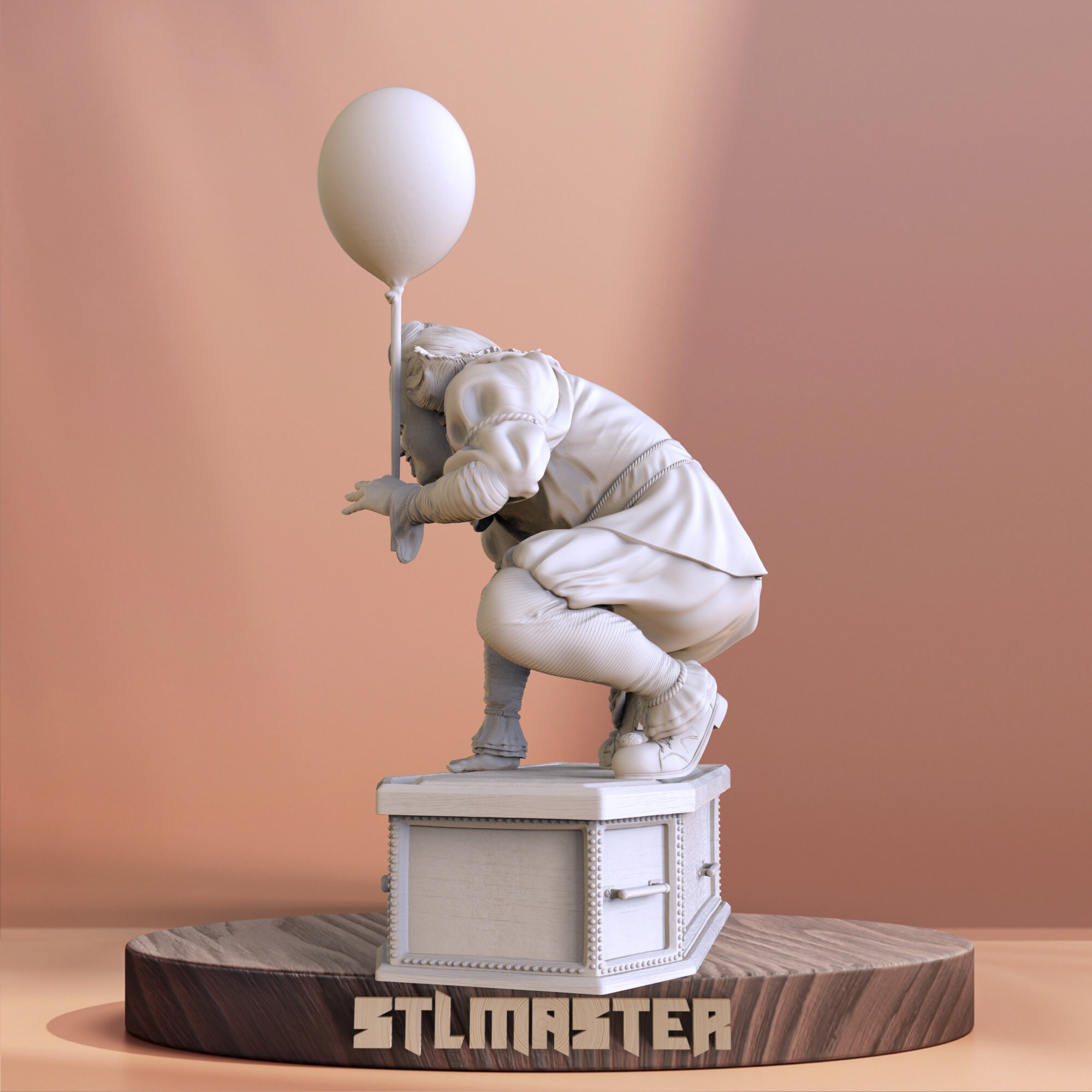 Pennywise 3D Print STL File for 3D Printing, Instant Download Drive ...