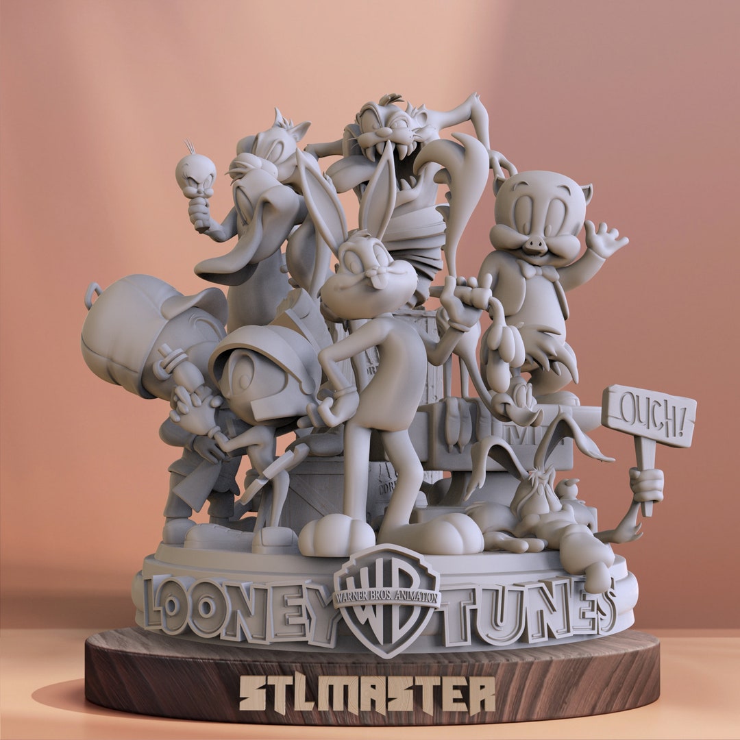 Looney Tunes Diorama 3D Print STL File for 3D Printing, Instant ...