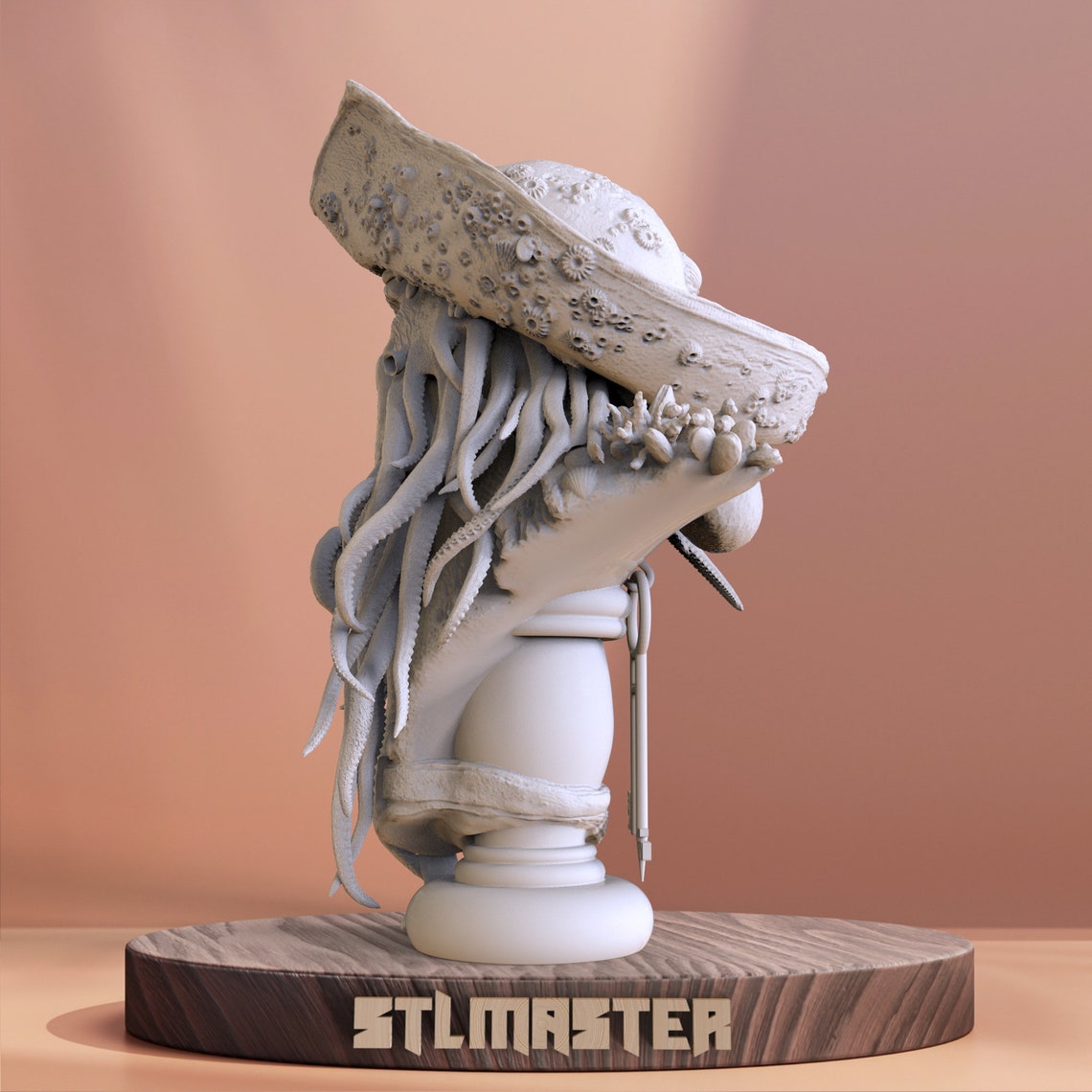 Davy Jones Bust 3D Print STL File for 3D Printing, Instant Download ...