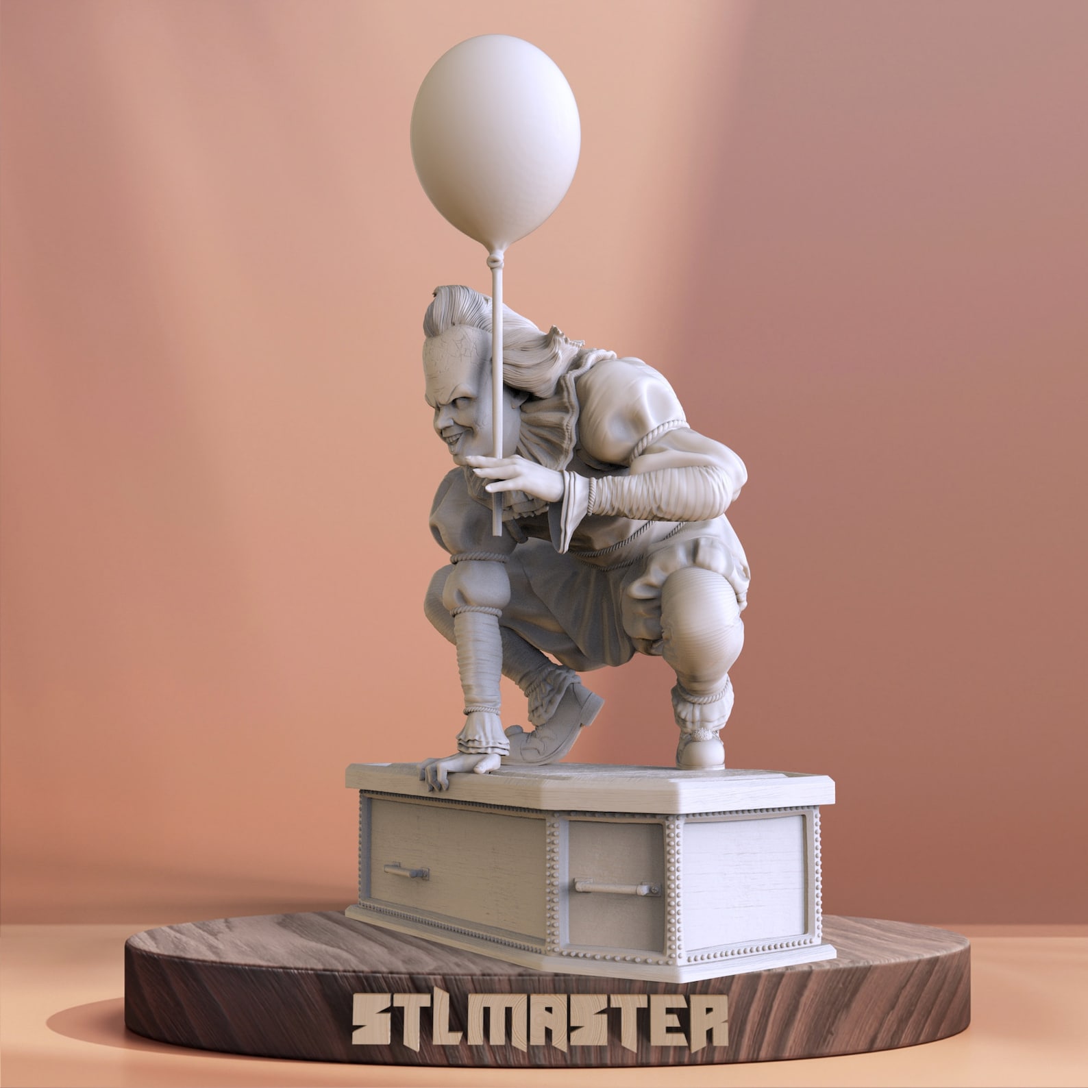 Pennywise 3D Print STL File for 3D Printing, Instant Download Drive ...
