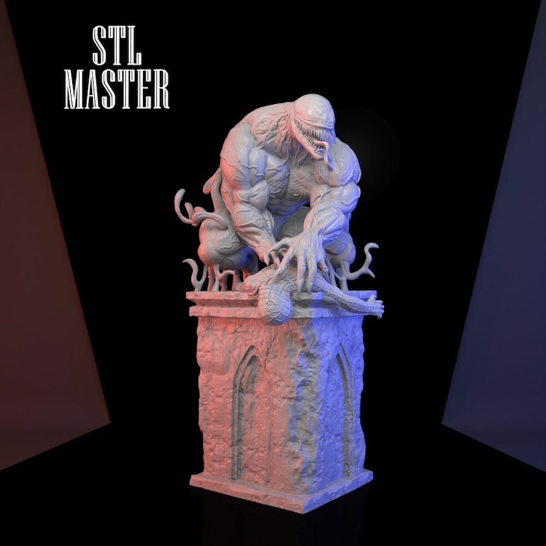 Venom vs spiderman 3D Print STL File for 3D Printing, Instant Download ...