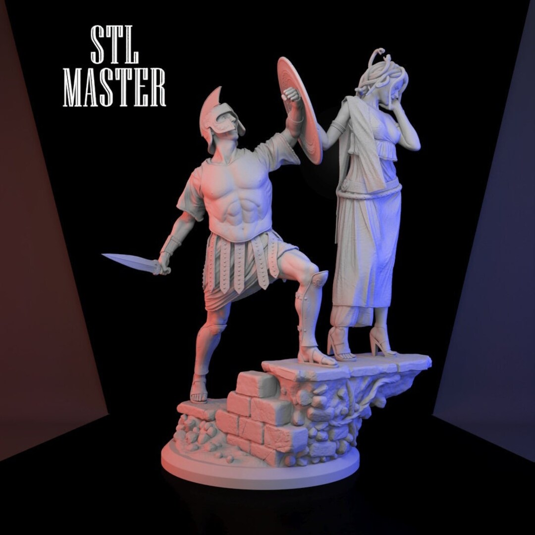 Medusa Frozen Soldier Figure 3D Print STL File for 3D - Etsy