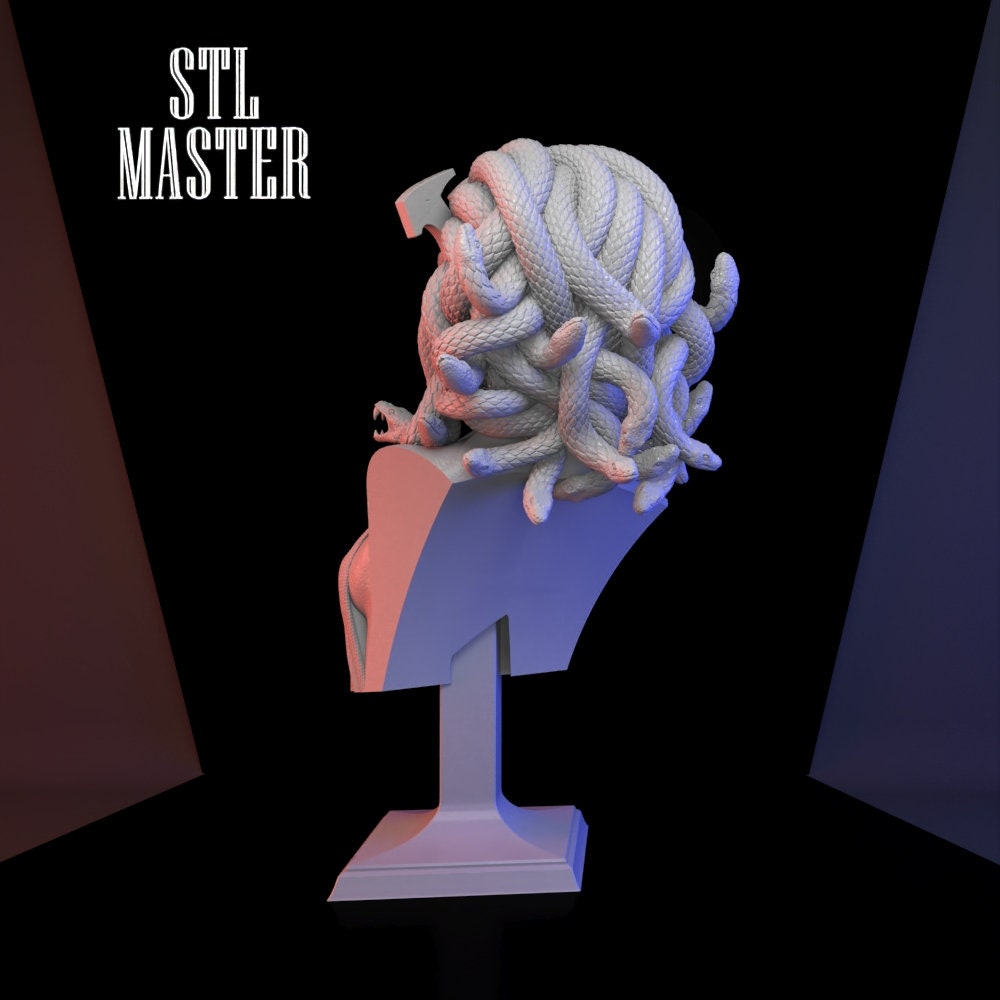 Medusa Bust 3D Print STL File for 3D Printing, Instant Download Drive ...