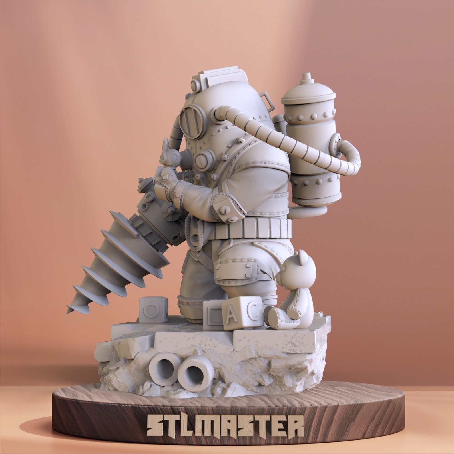 Big Daddy Little Sister 3D Print STL File for 3D Printing, Instant ...