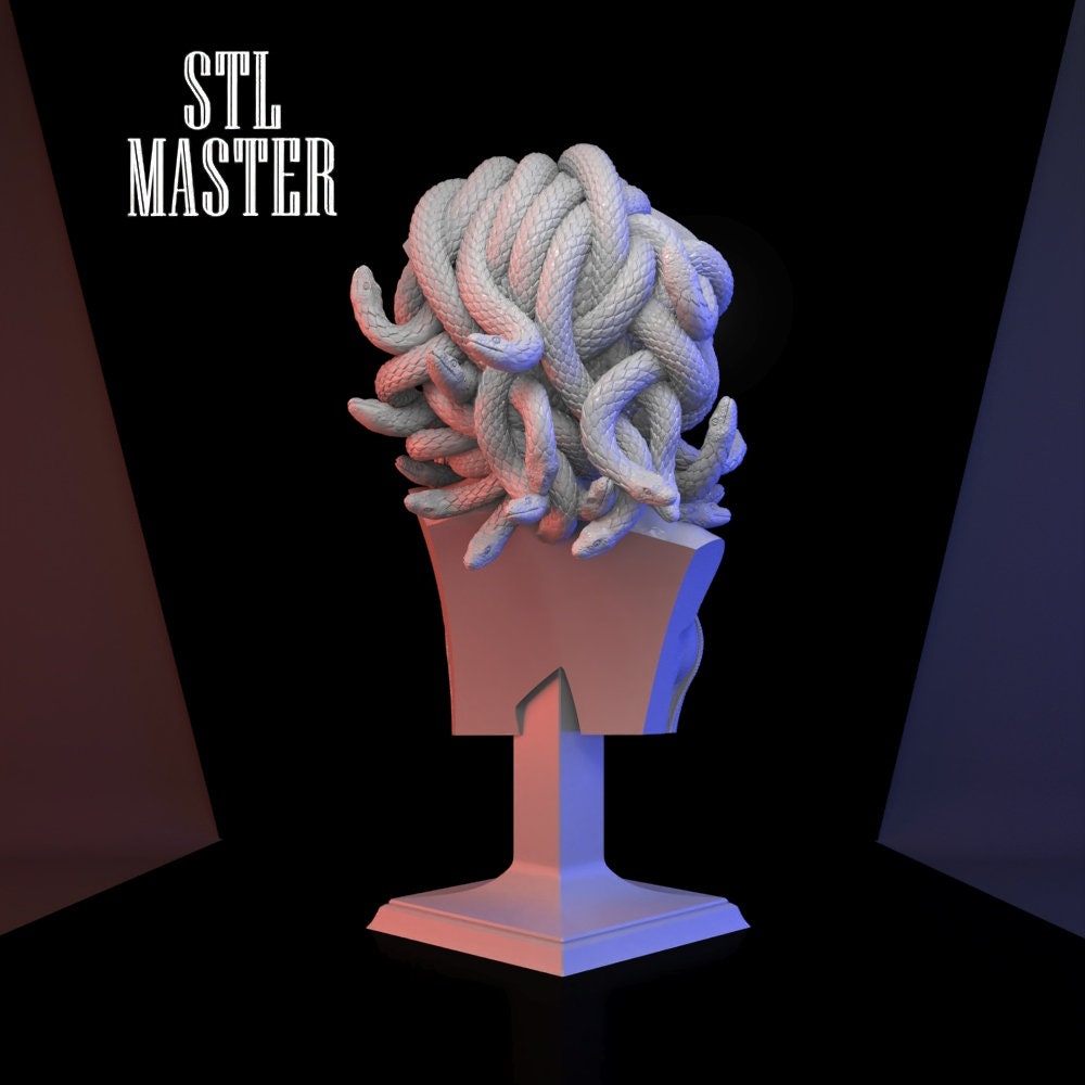 Medusa Bust 3D Print STL File for 3D Printing, Instant Download Drive ...