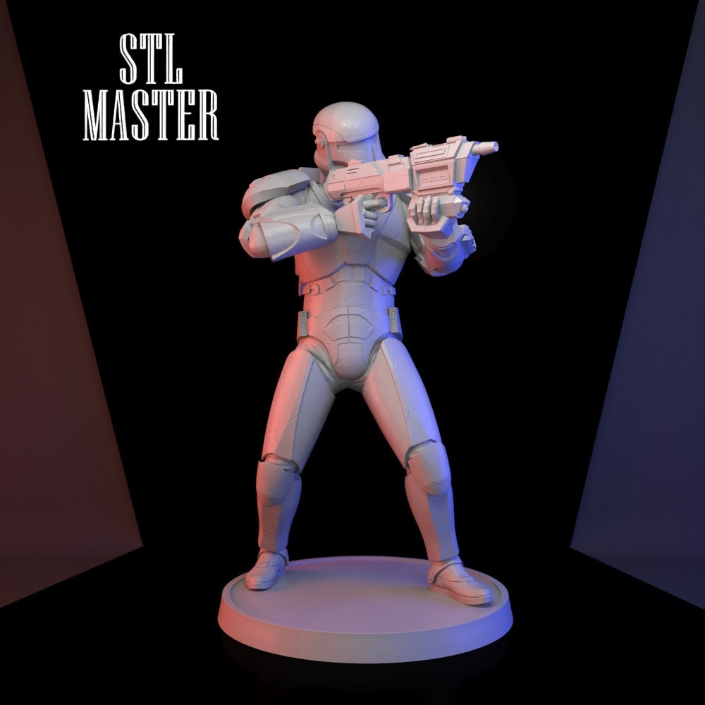 Republic Commando Figurine 3D Print STL File for 3D Printing, Instant ...