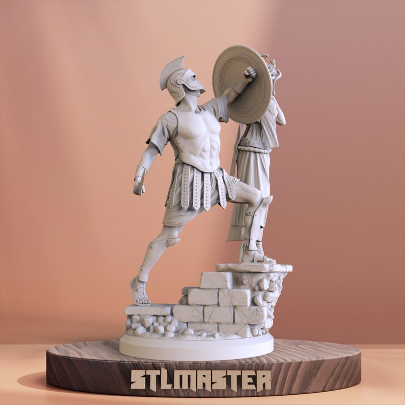 Medusa Frozen Soldier Figure 3D Print STL File for 3D - Etsy