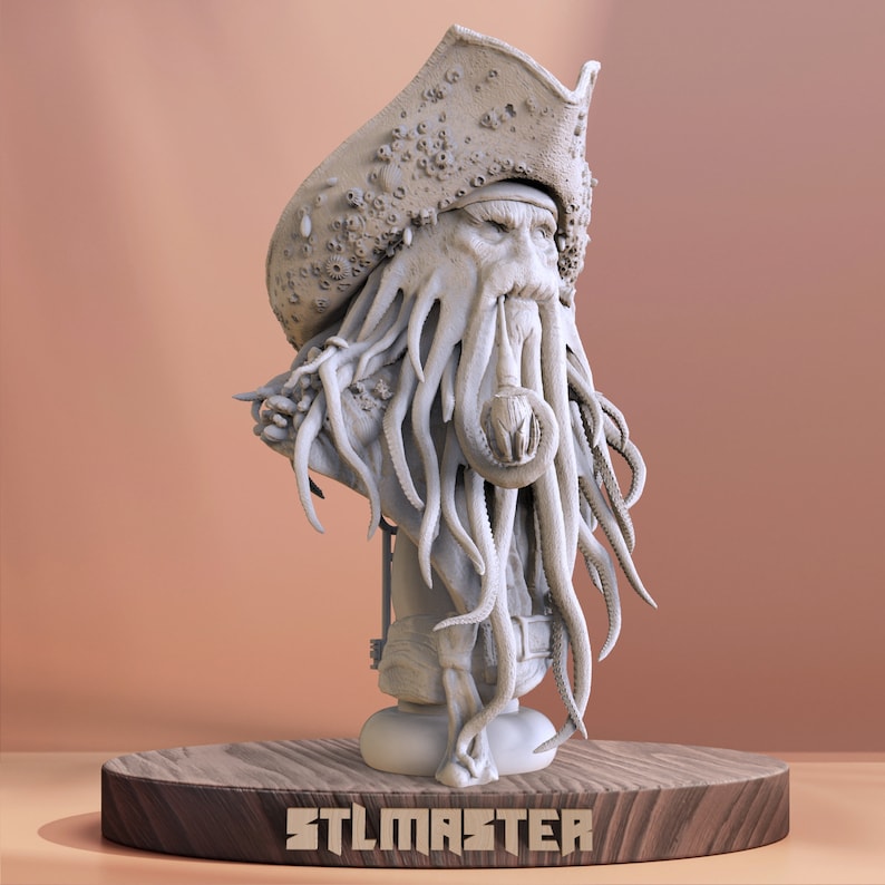Davy Jones Bust 3D Print STL File for 3D Printing, Instant Download ...