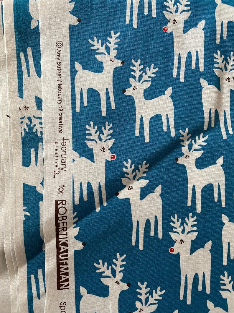 Amy Suther for Robert Kaufmann Fabric Elk Rudy Raindeer Christmas ...