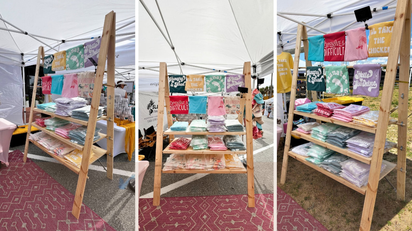 DIY Collapsible Clothing Shelf Plans | Craft Fair Shelf Tutorial | How ...