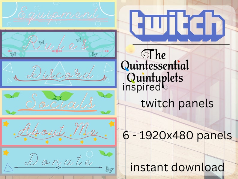 Quintessential Quintuplets Twitch Pannels - Etsy