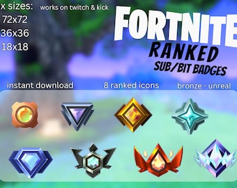 Battle Royale RANKED - Sub/bit Badges - Ready to Use! - Etsy