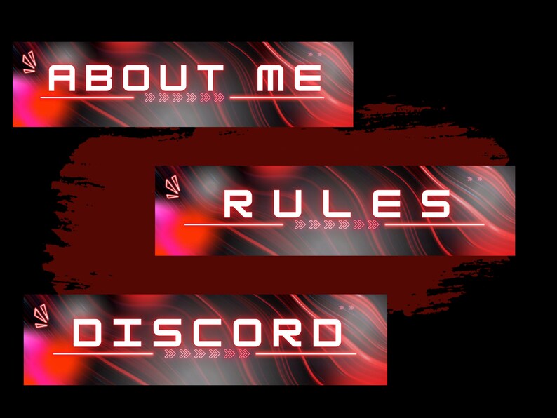 Neon Red Twitch Layout - Etsy