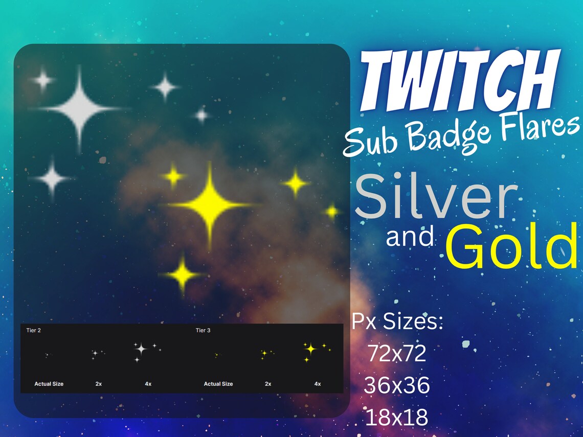 Custom Twitch Sub Badge Flares - Etsy