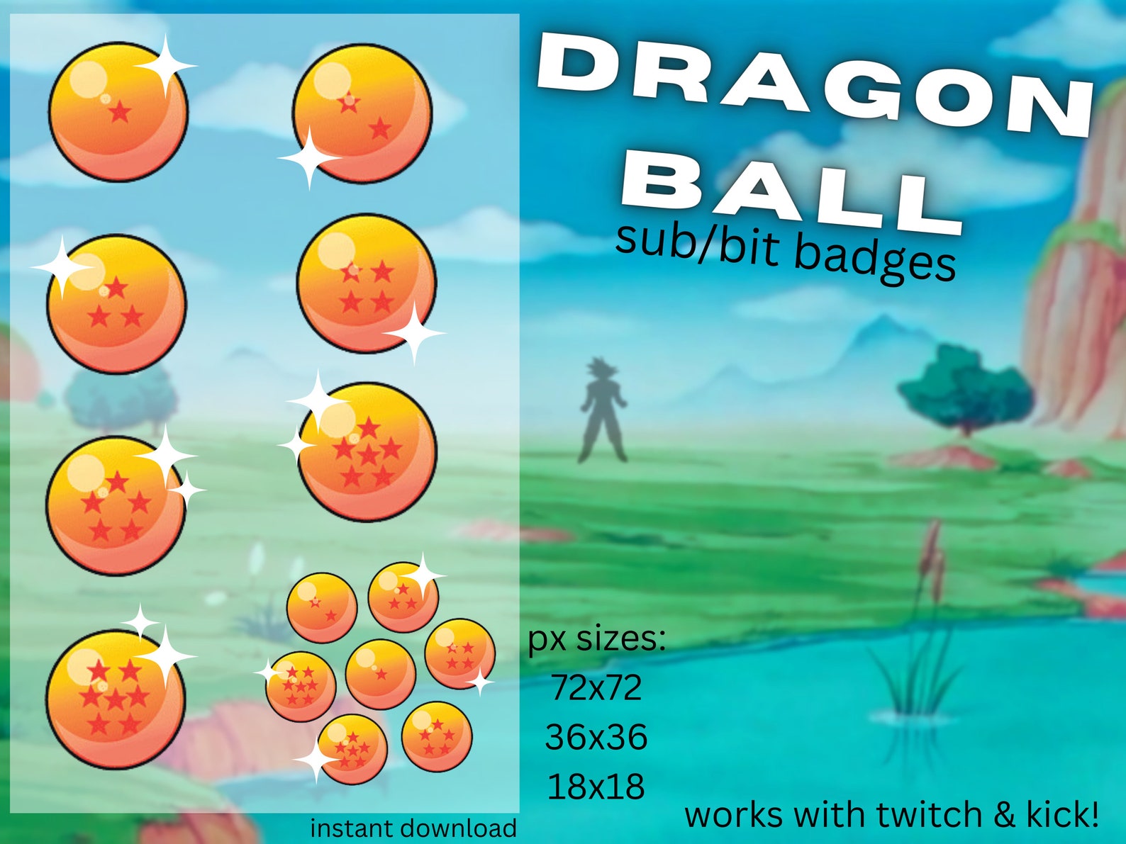 DBZ Anime Sub/bit Badges for Twitch/kick - Etsy