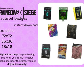 Rainbow Six Siege Alpha Pack Twitch Sub Badges Bit Badges Twitch R6S ...