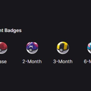 Pokemon Pokeball Sub/bit Badges for Twitch/kick - Etsy