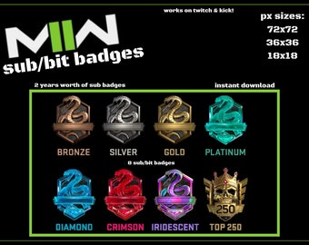 Valorant Ranked Icons Full Pack Sub/bit Badges for Kick/twitch - Etsy