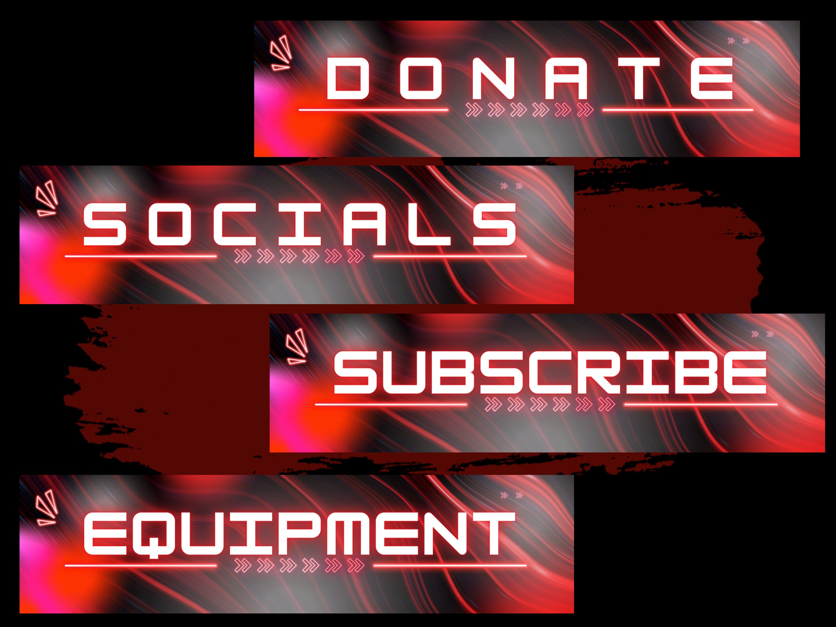 Neon Red Twitch Layout - Etsy
